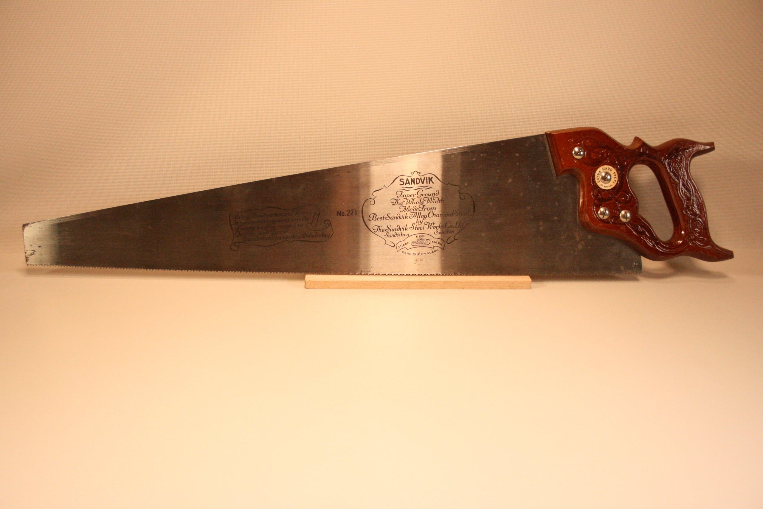 Sandvik No. 271 26" Crosscut Saw, 9 ppi | Vintage Woodworking Tools