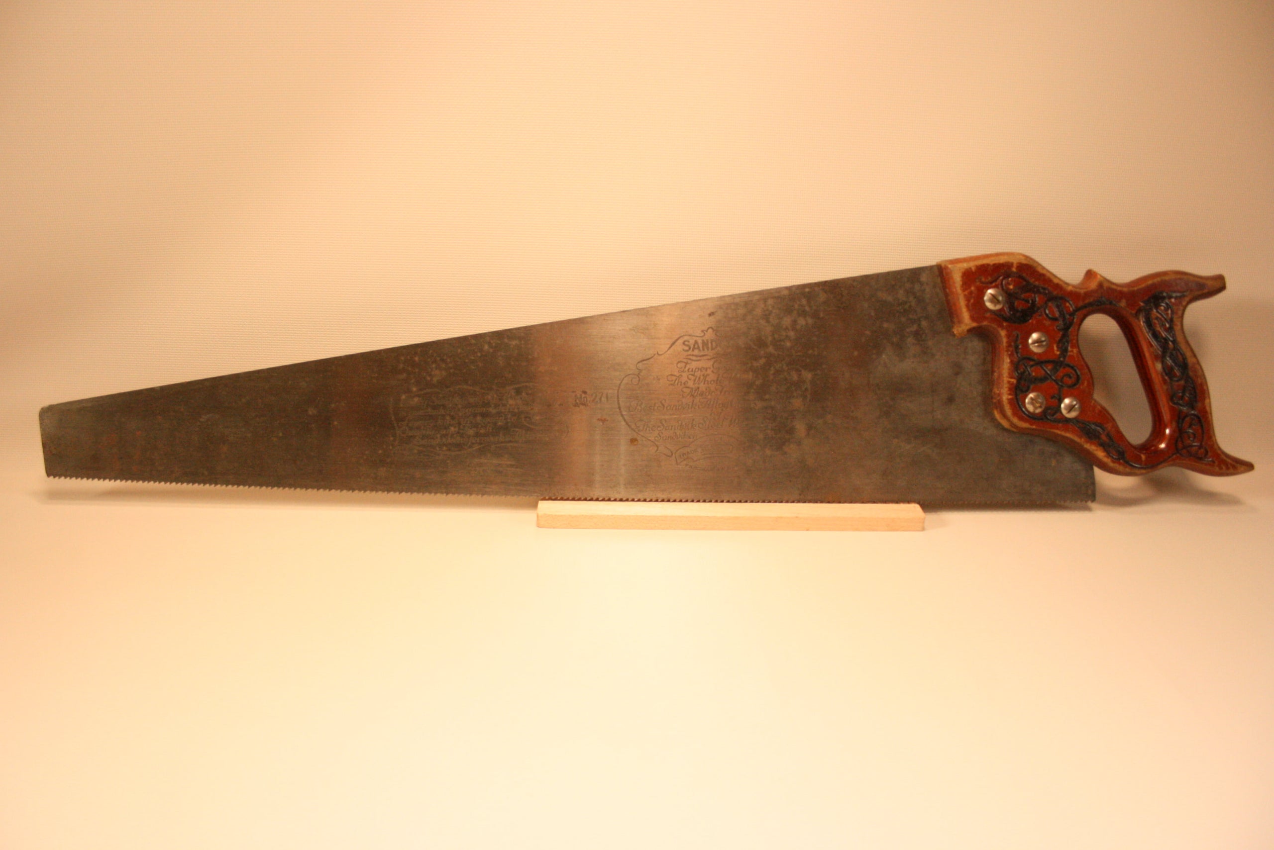 Sandvik No. 271 26" Crosscut Saw, 8 ppi | Vintage Woodworking Tools